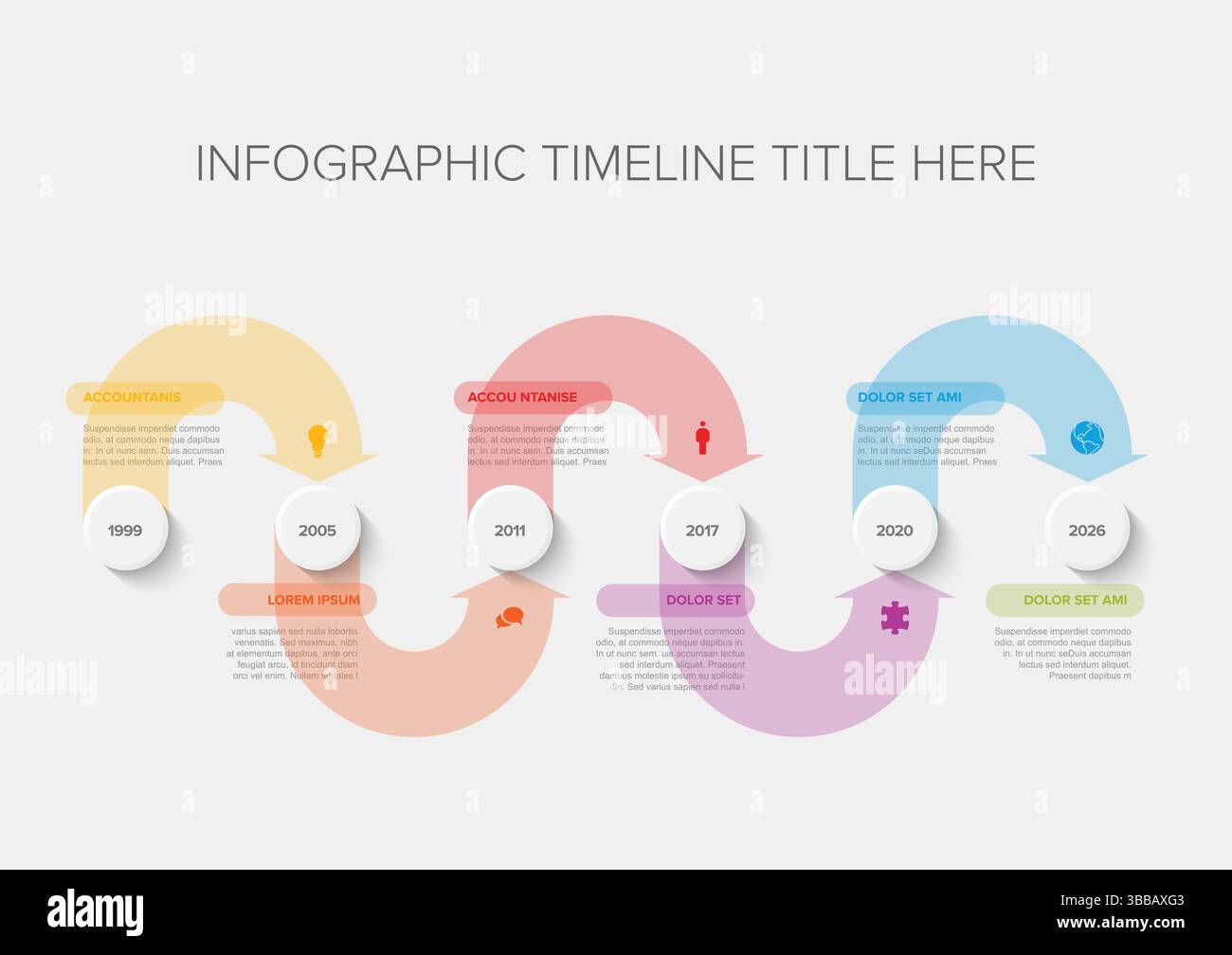 A clean, effective infographic timeline template for clear data ...