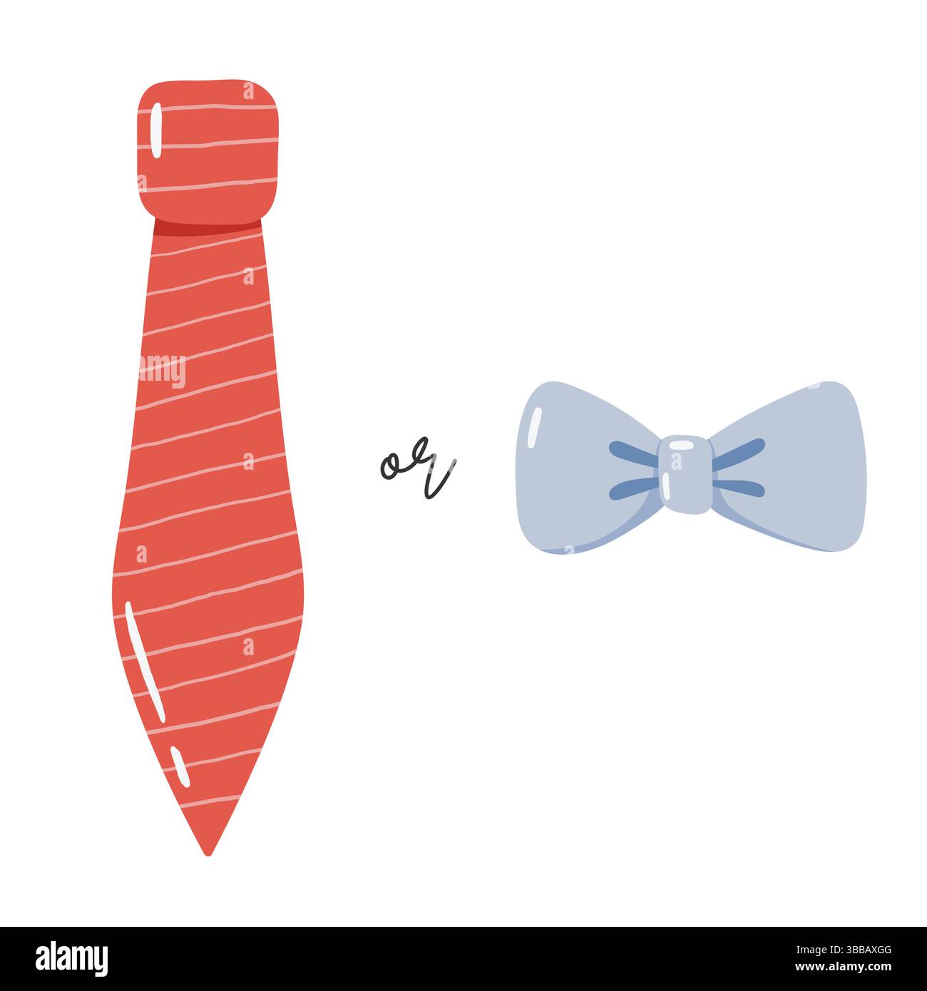 Necktie or bowtie. Father day elements. Design for posters, banner ...