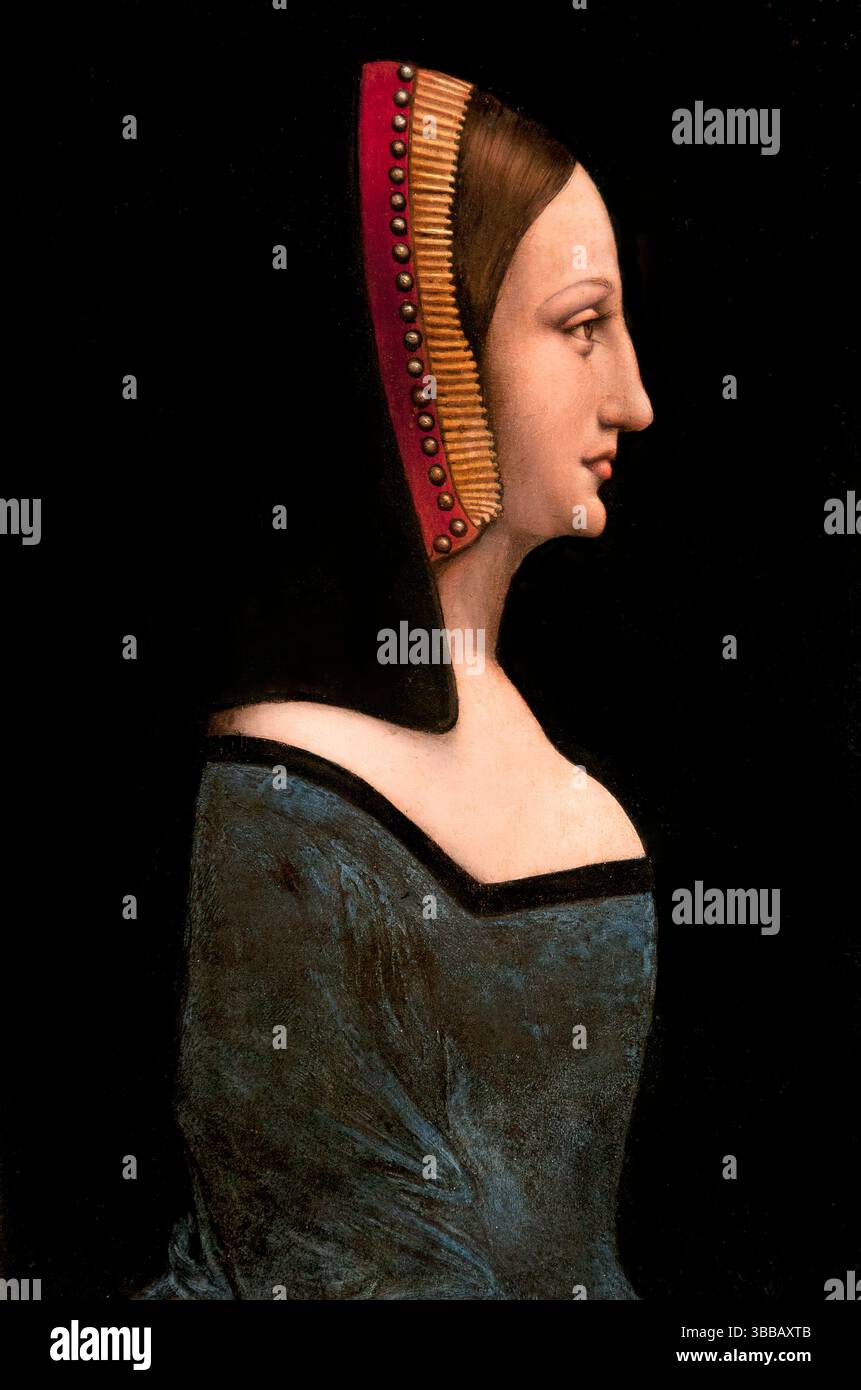 Portrait of a Woman Known As The Beautiful Ferroniere Workshop of ...
