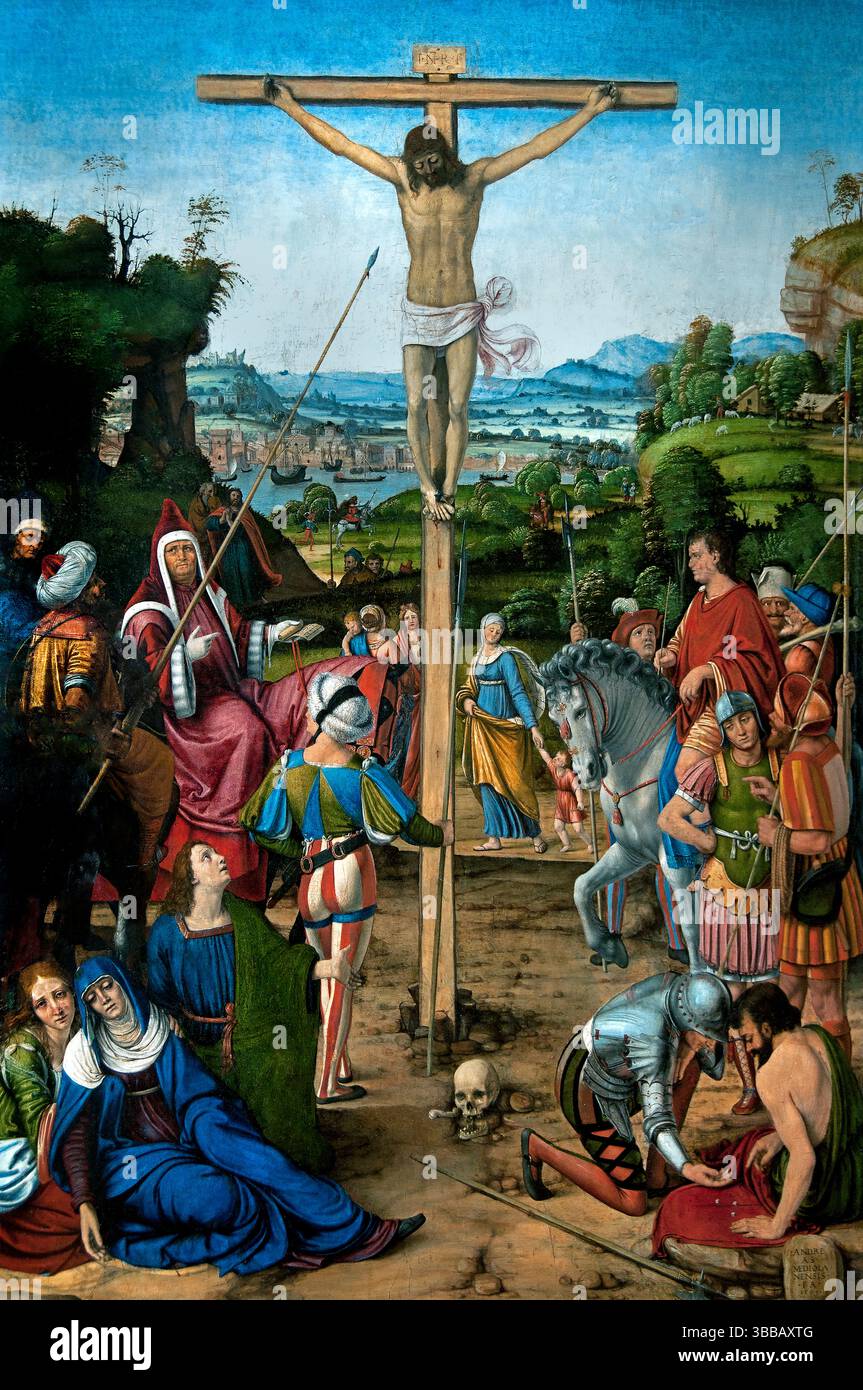 Crucifixion Jesus Christ 1503 by SOLARIO Andrea 1460-1520 Italy Italian ...