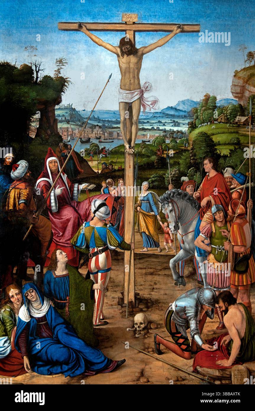 Crucifixion Jesus Christ 1503 by SOLARIO Andrea 1460-1520 Italy Italian ...