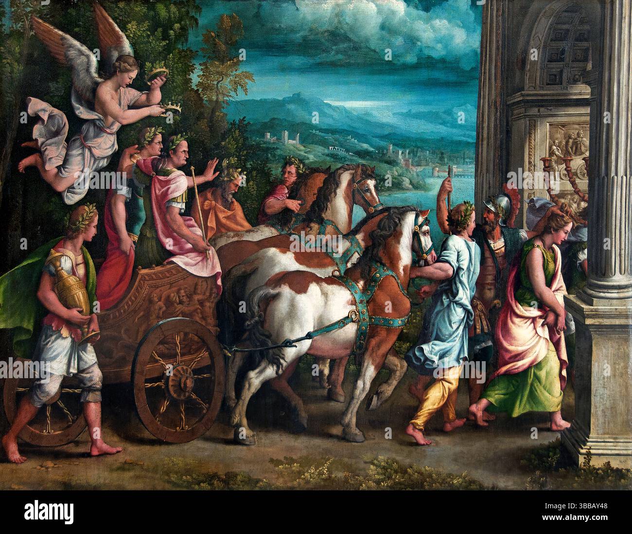 Triumph of titus and vespasian by giulio pippi giulio hi-res stock ...