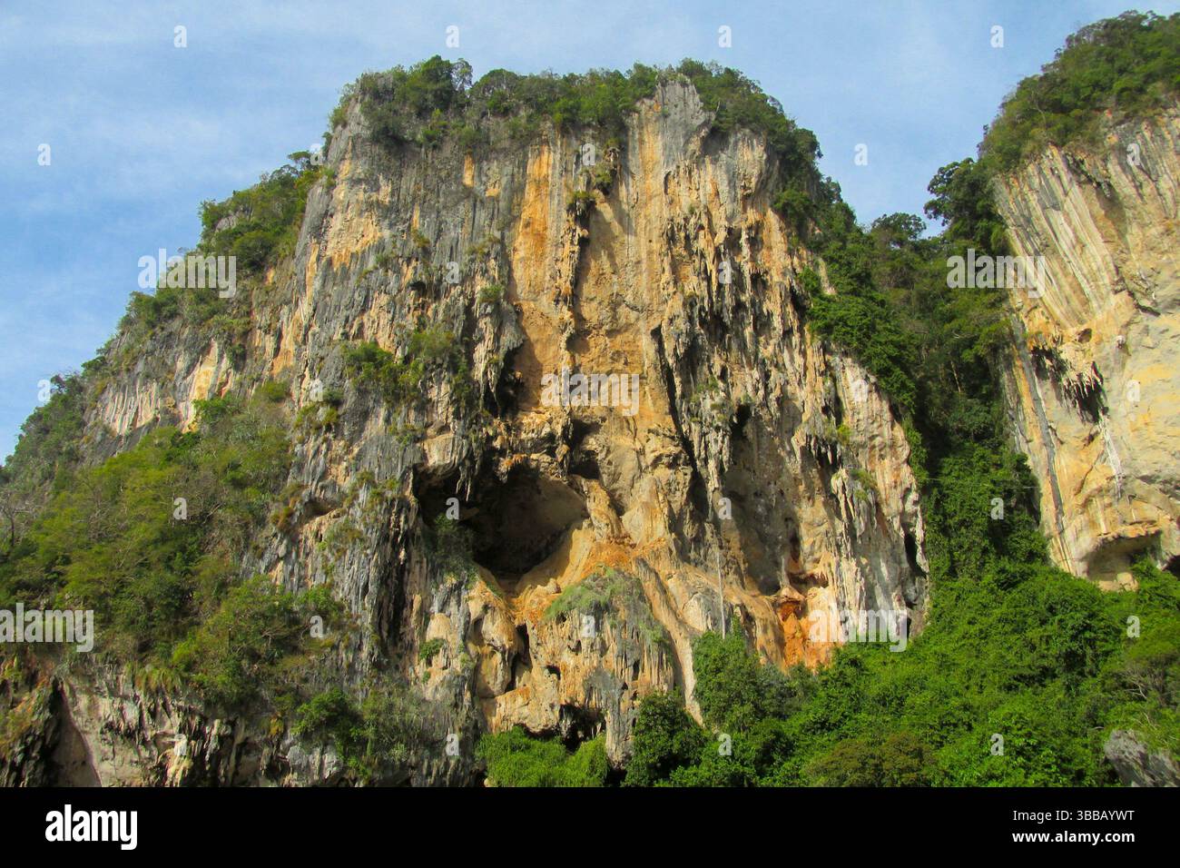 Ton Sai and Railay beach resort in Thailand. Paradise beach in tropical summer, thai limestone ...