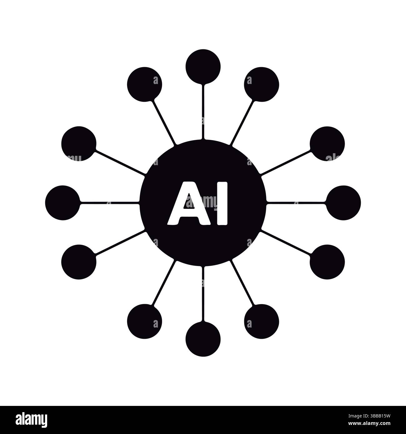 AI Network Concept. AI Technology Hub. Vector illustration Stock Vector ...