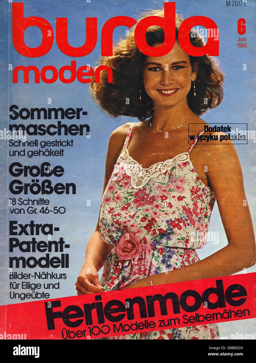 Cover page of German Burda magazine, June 1981, Ferienmode, Burda Moden vintage German fashion ...