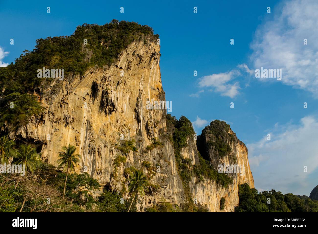 Ton Sai and Railay beach resort in Thailand. Paradise beach in tropical summer, thai limestone ...