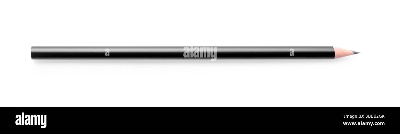 One sharp graphite pencil isolated on white Stock Photo - Alamy