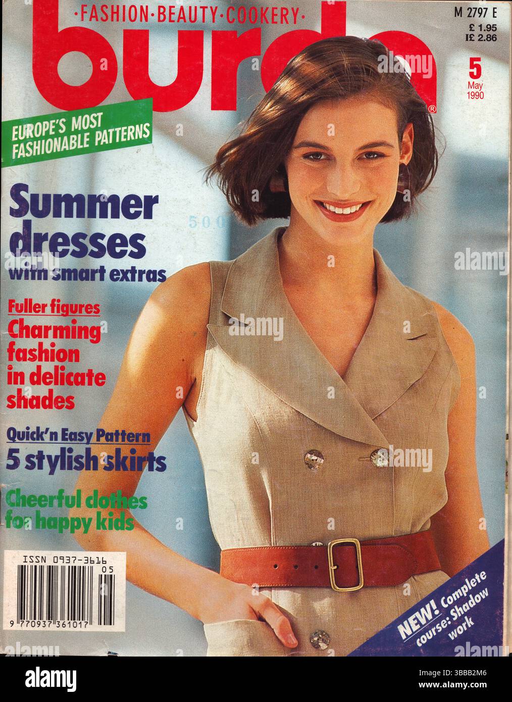 Cover page of English Burda magazine, May 1990 Burda Moden vintage ...