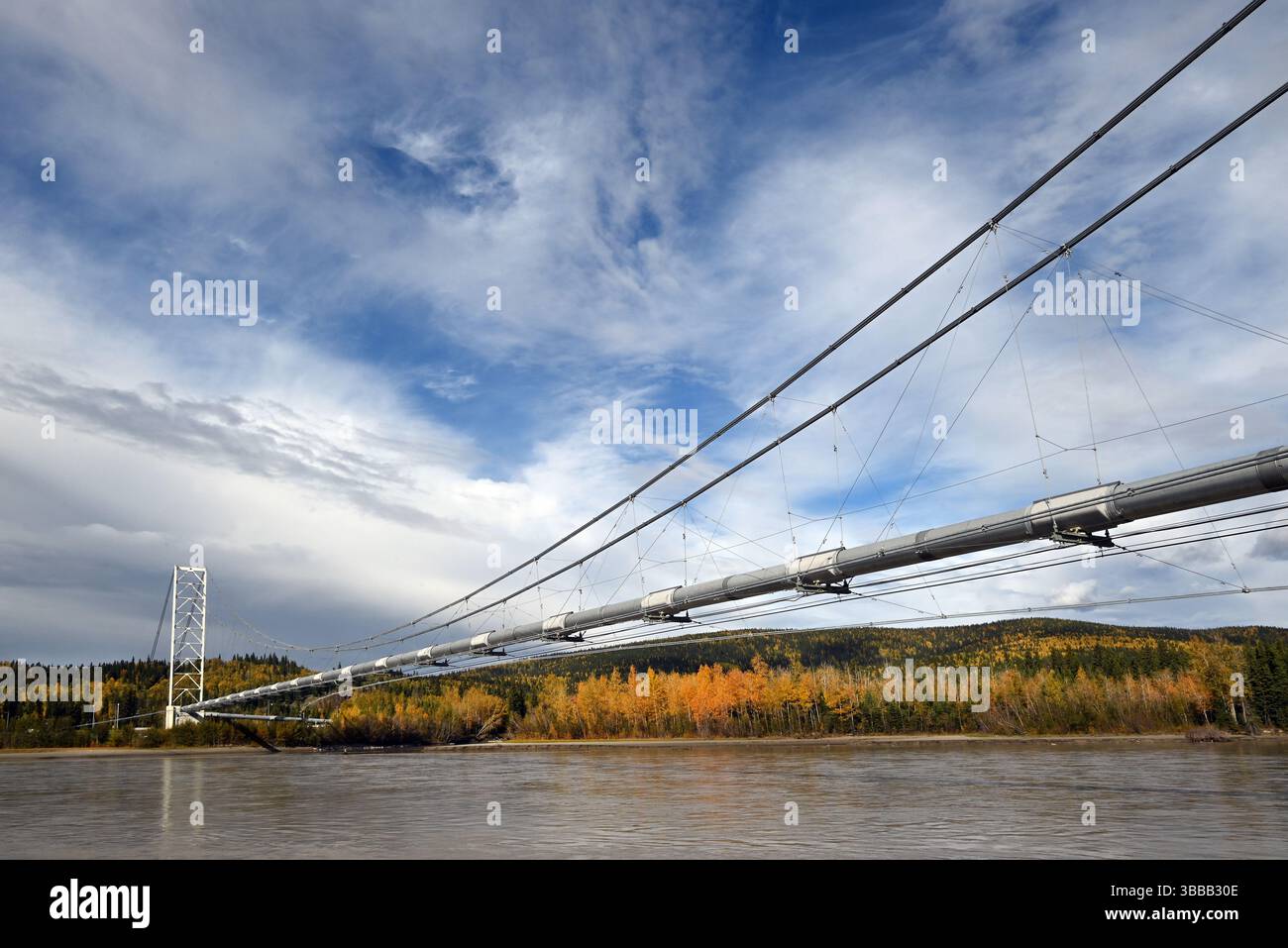 Near Delta Junction in Alaska, the Alyeska pipeline crosses the Tanana ...