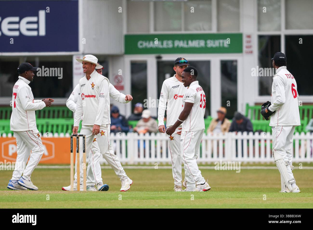 Leicester, UK. 15th May, 2025. #55, Newman Nyamhuri of Zimbabwe ...