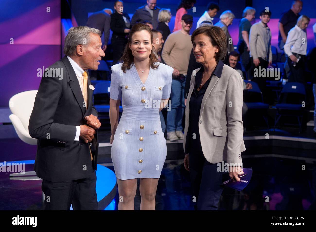 Wolfgang Grupp, Bonita Grupp und Sandra Maischberger in der ARD ...