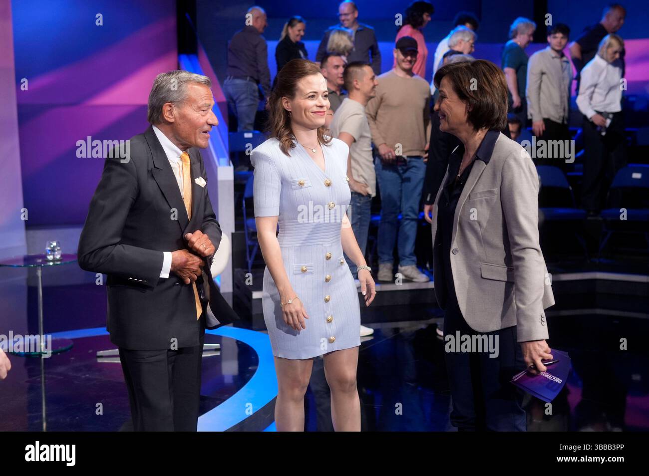 Wolfgang Grupp, Bonita Grupp und Sandra Maischberger in der ARD ...