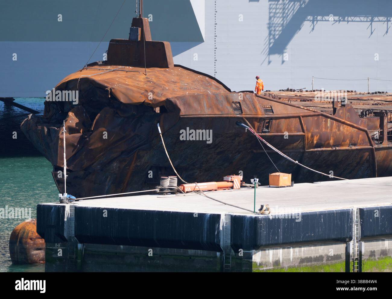 A view of the Portuguese-owned Solong container ship docked in the ...