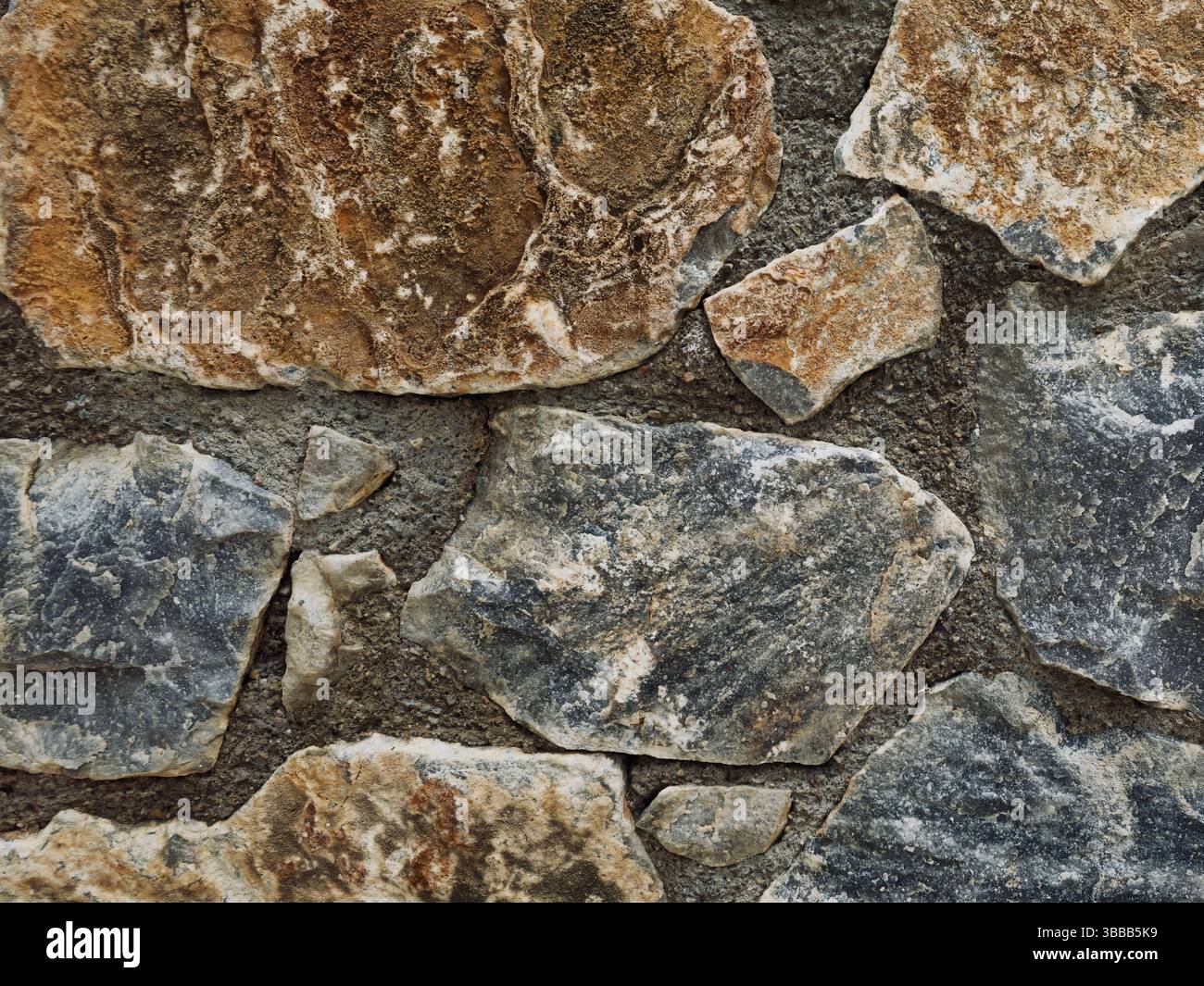 Stone wall texture background with natural masonry and cement joints ...