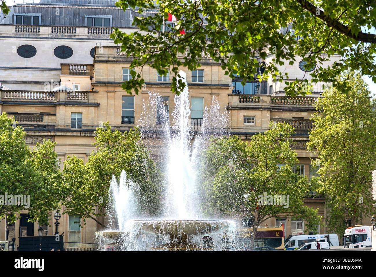 London, England, UK - May 1, 2025: Trafalgar Square, public plaza in ...