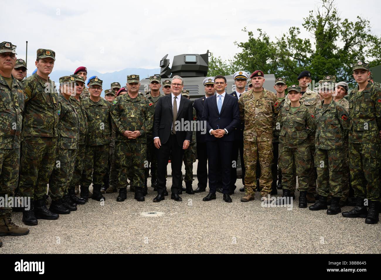 Prime Minister Sir Keir Starmer with Albanian Defence Minister Pirro ...