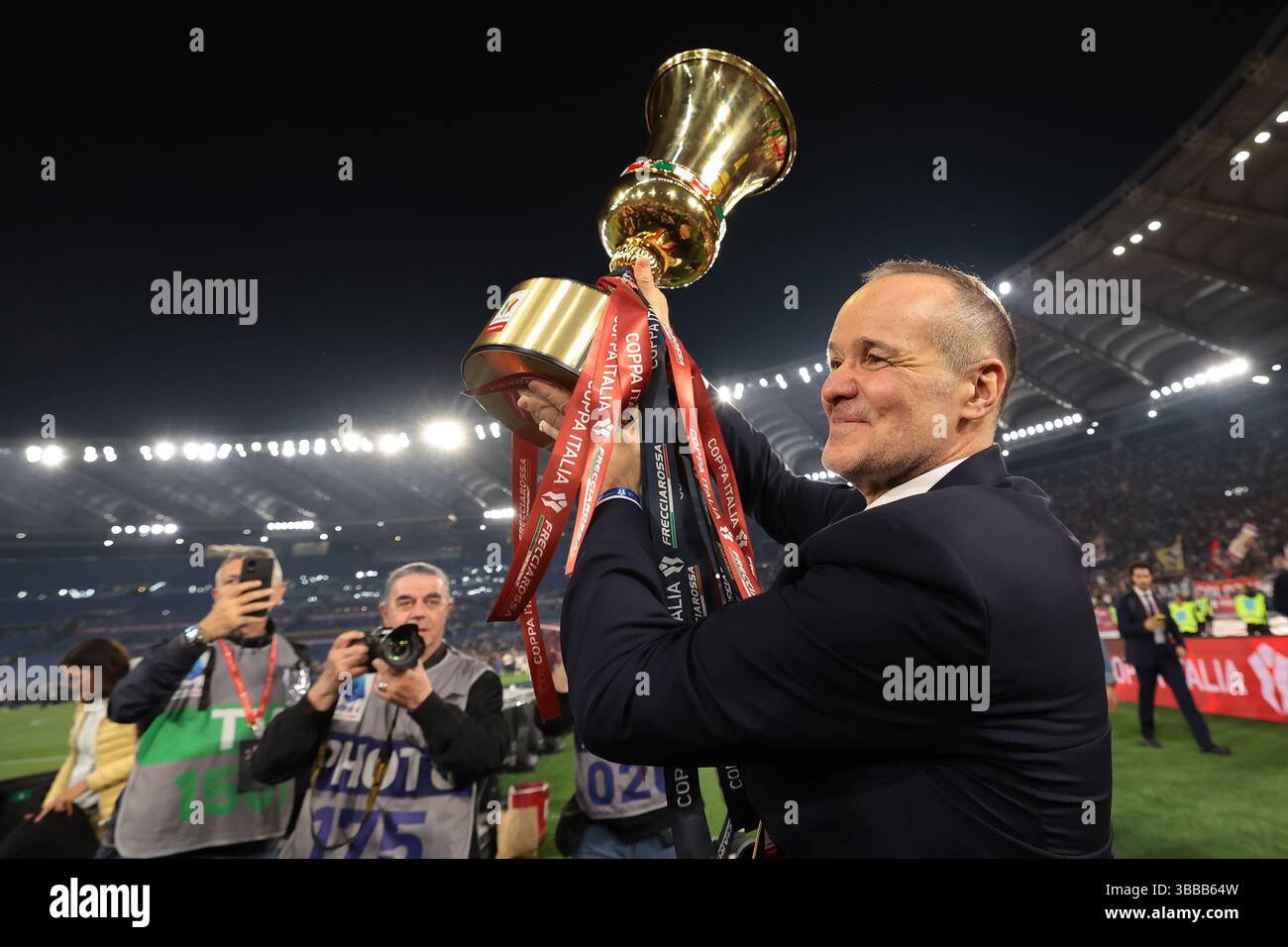 Rome, Italy. 14th May, 2025. Joey Saputo President of Bologna FC ...