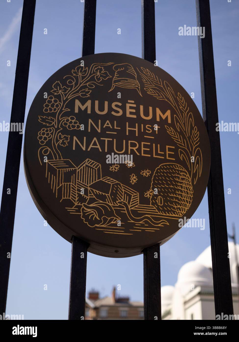 Sign for the National Museum of Natural History in Paris, France ...