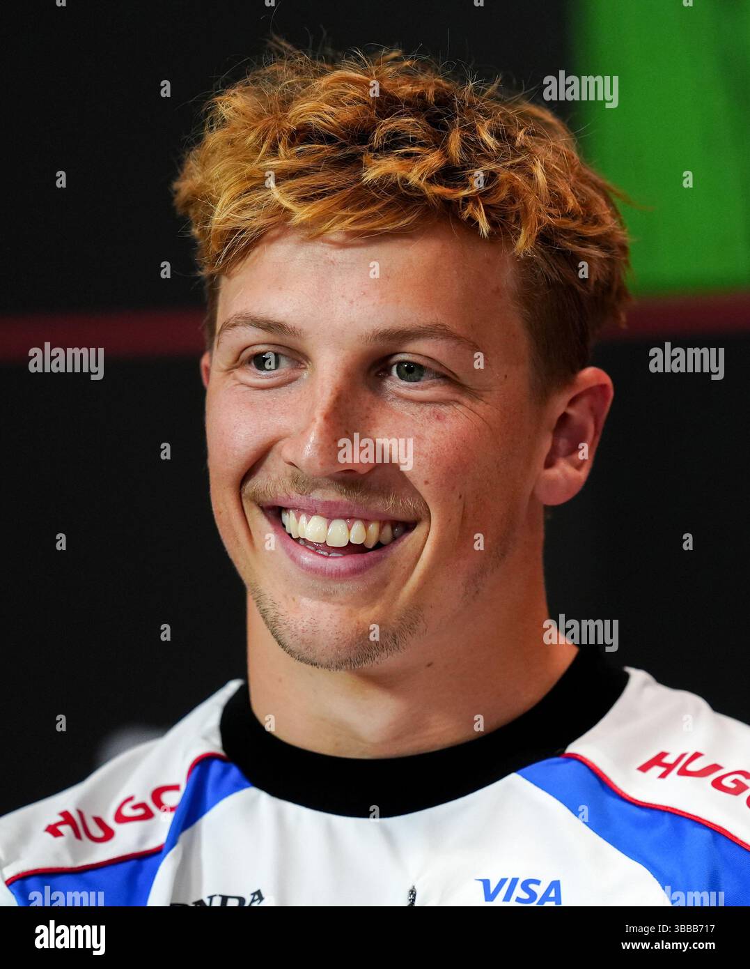 Racing Bulls driver Liam Lawson during a press conference at the ...
