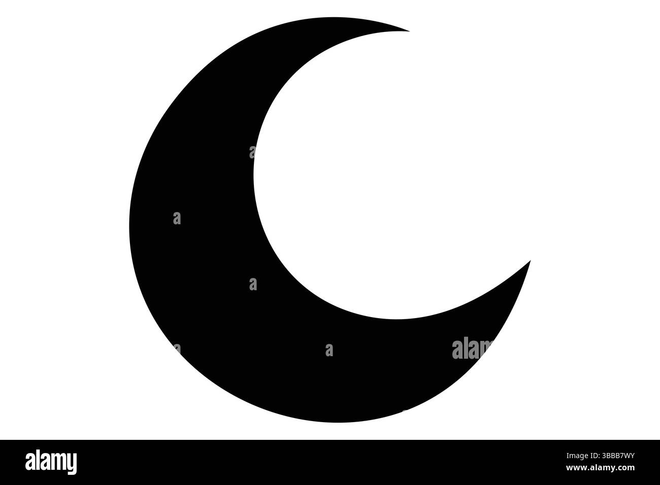 Moon crescent icon. Moon icon. Moon silhouette vector illustration ...