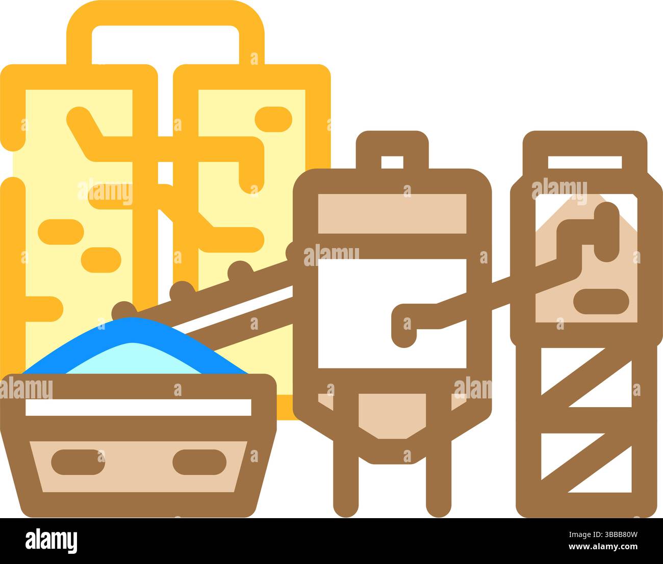 factory cement color icon vector illustration Stock Vector Image & Art ...