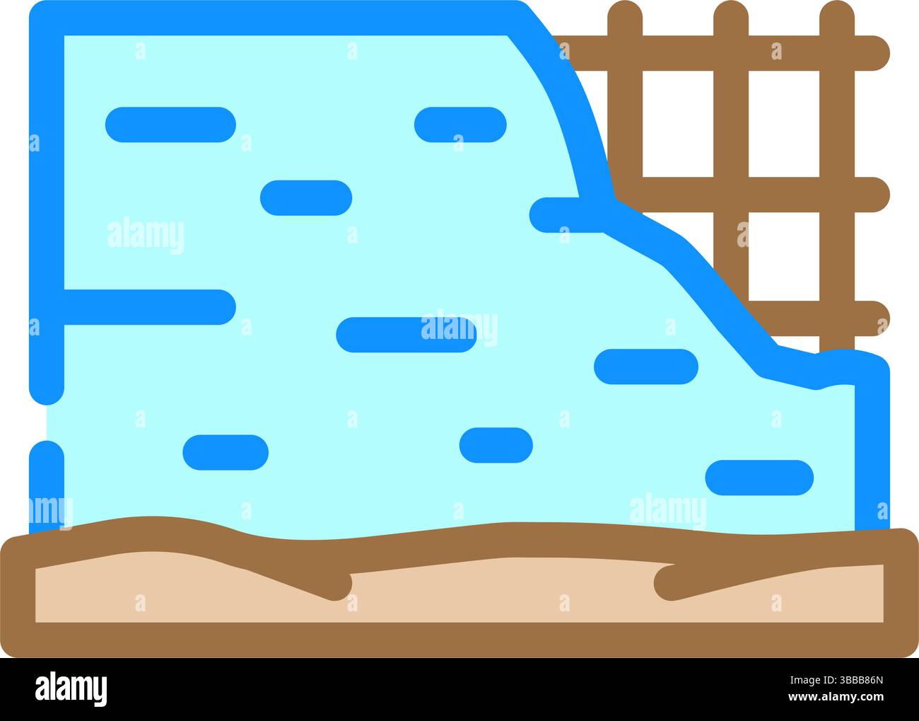 concrete wall construction color icon vector illustration Stock Vector ...