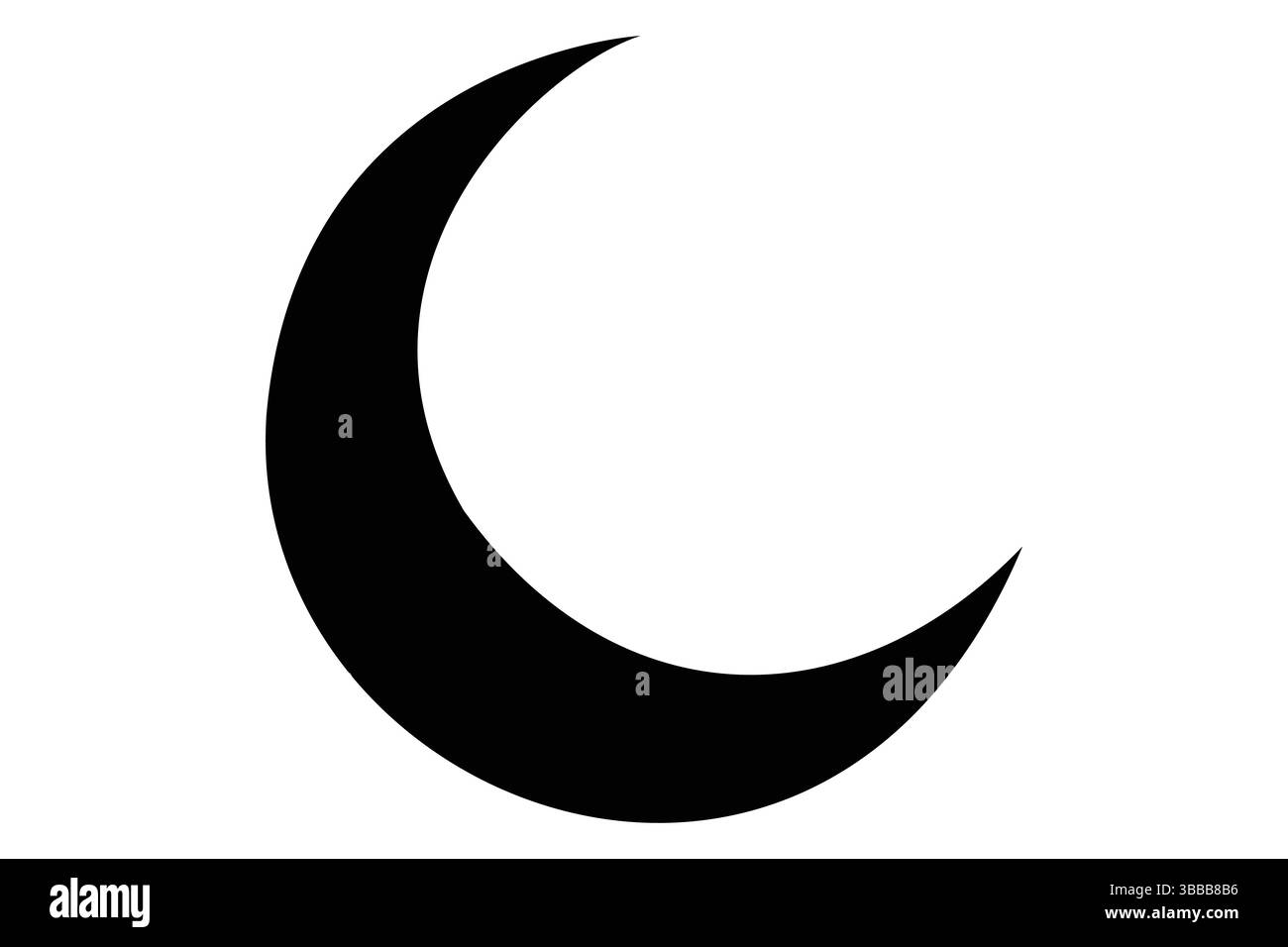 Moon crescent icon. Moon icon. Moon silhouette vector illustration ...