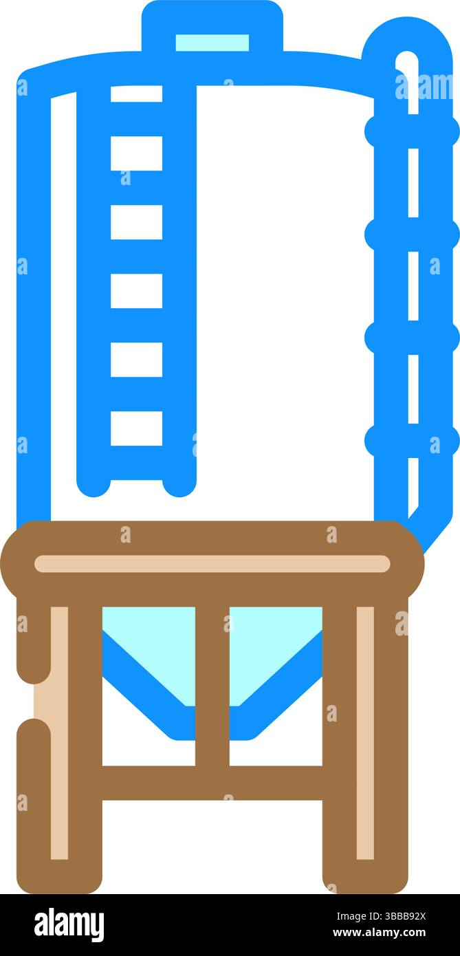 silo cement color icon vector illustration Stock Vector Image & Art - Alamy