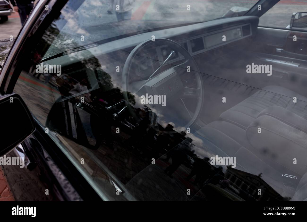 Minsk, Belarus, May 15, 2025 - dashboard and steering wheel of retro ...