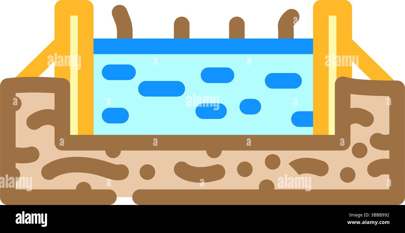 foundation cement color icon vector illustration Stock Vector Image ...