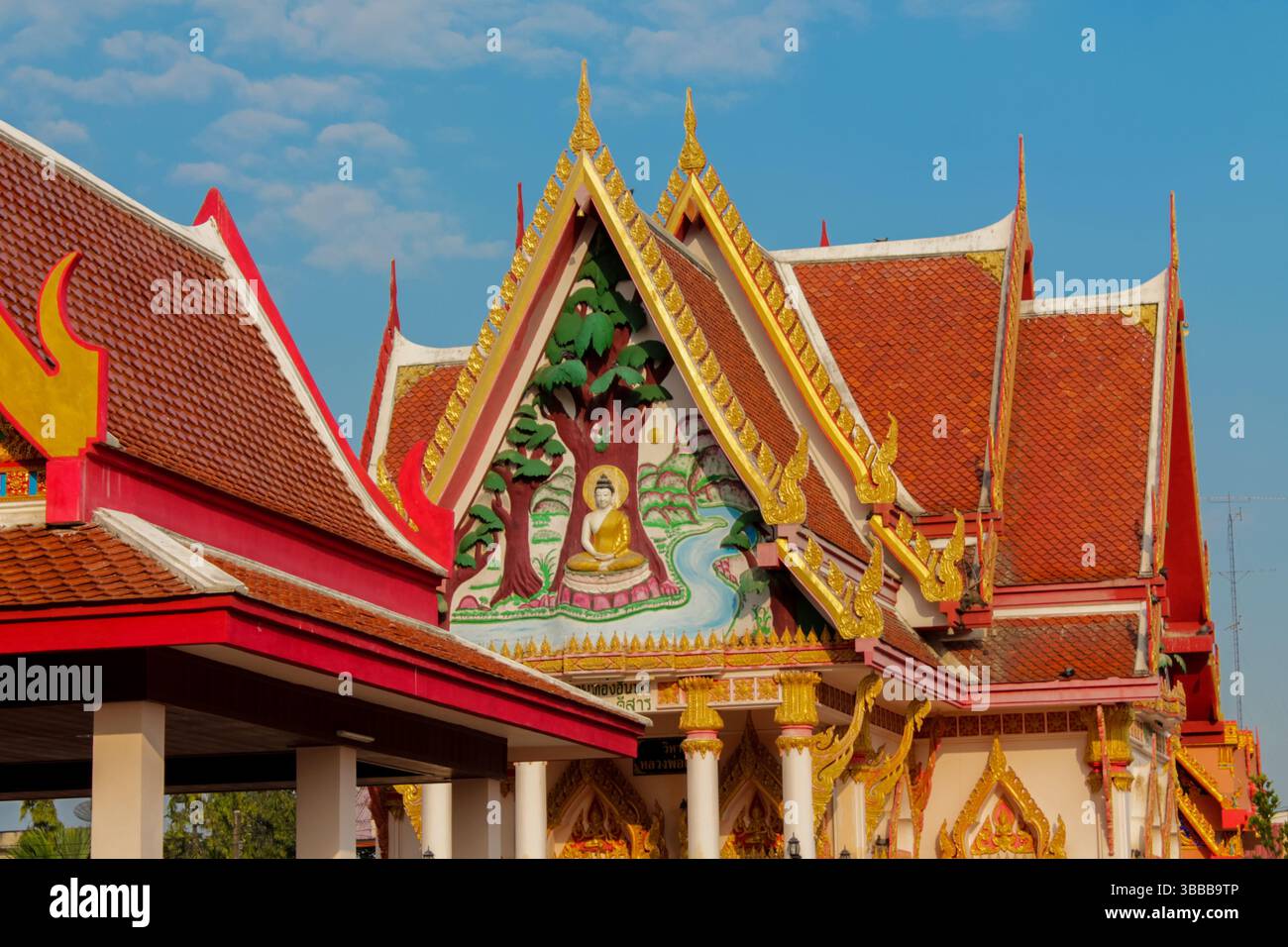 Thailand architecture of beautiful colorful buddhist temples. Religious ...