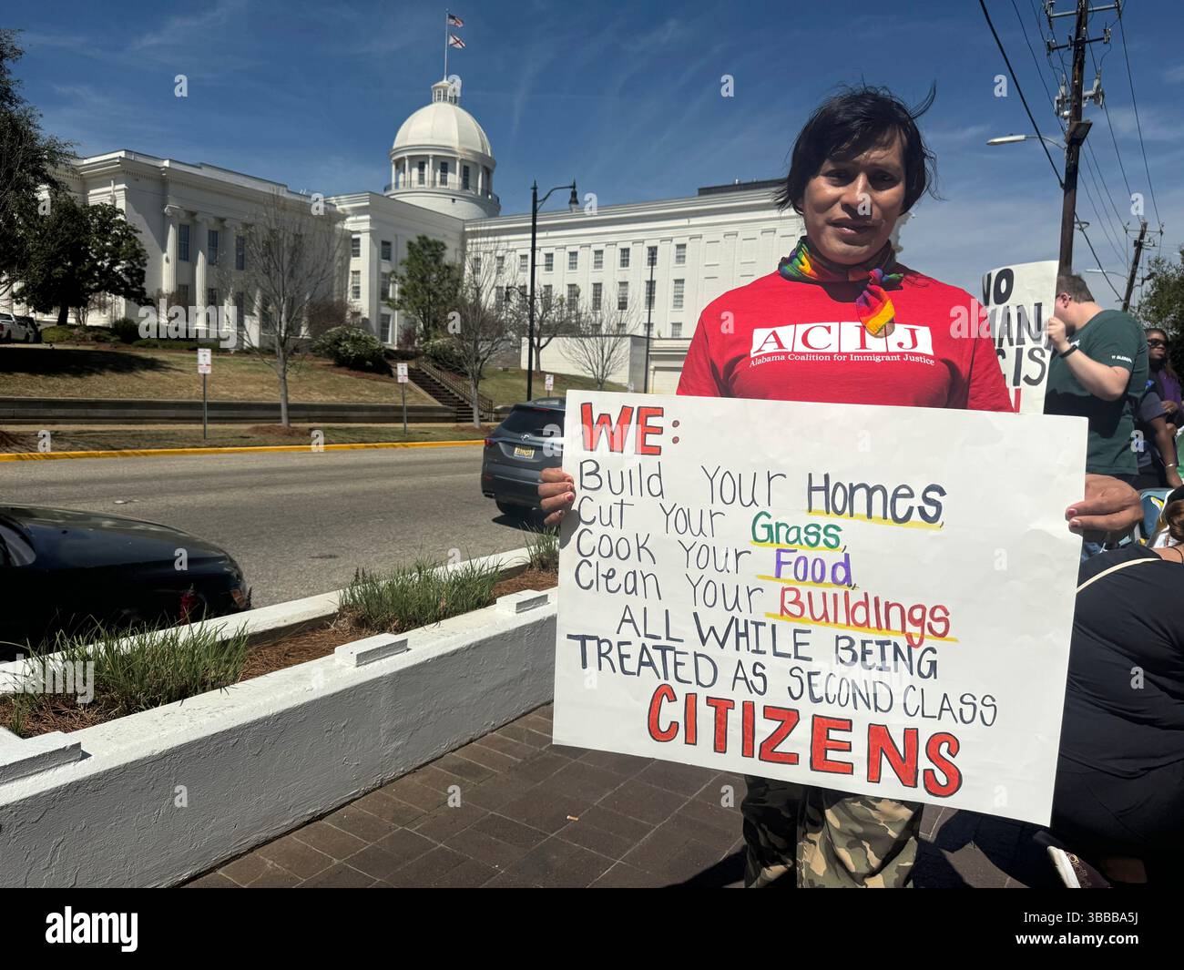 Protesters outside of Alabama's capitol opposing a slate of bills ...