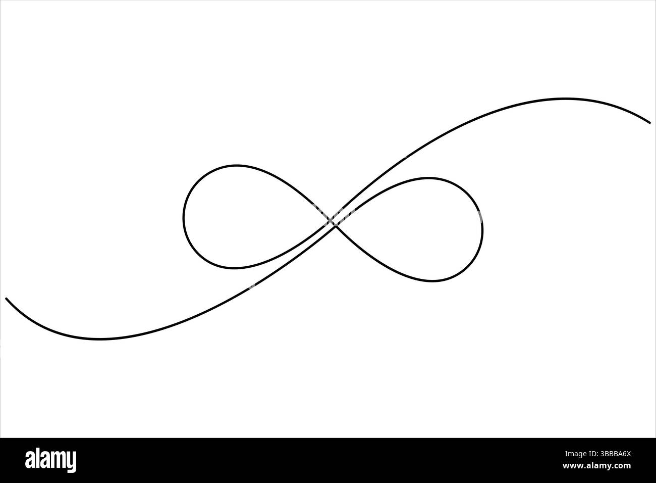Infinity symbol single continuous line concept of unlimited eternity ...