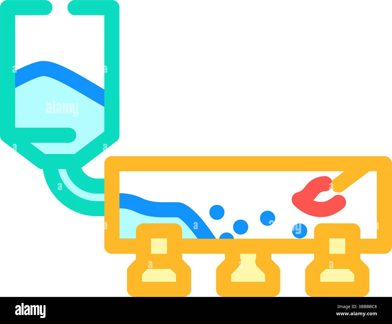 rotary kiln cement production color icon vector illustration Stock ...
