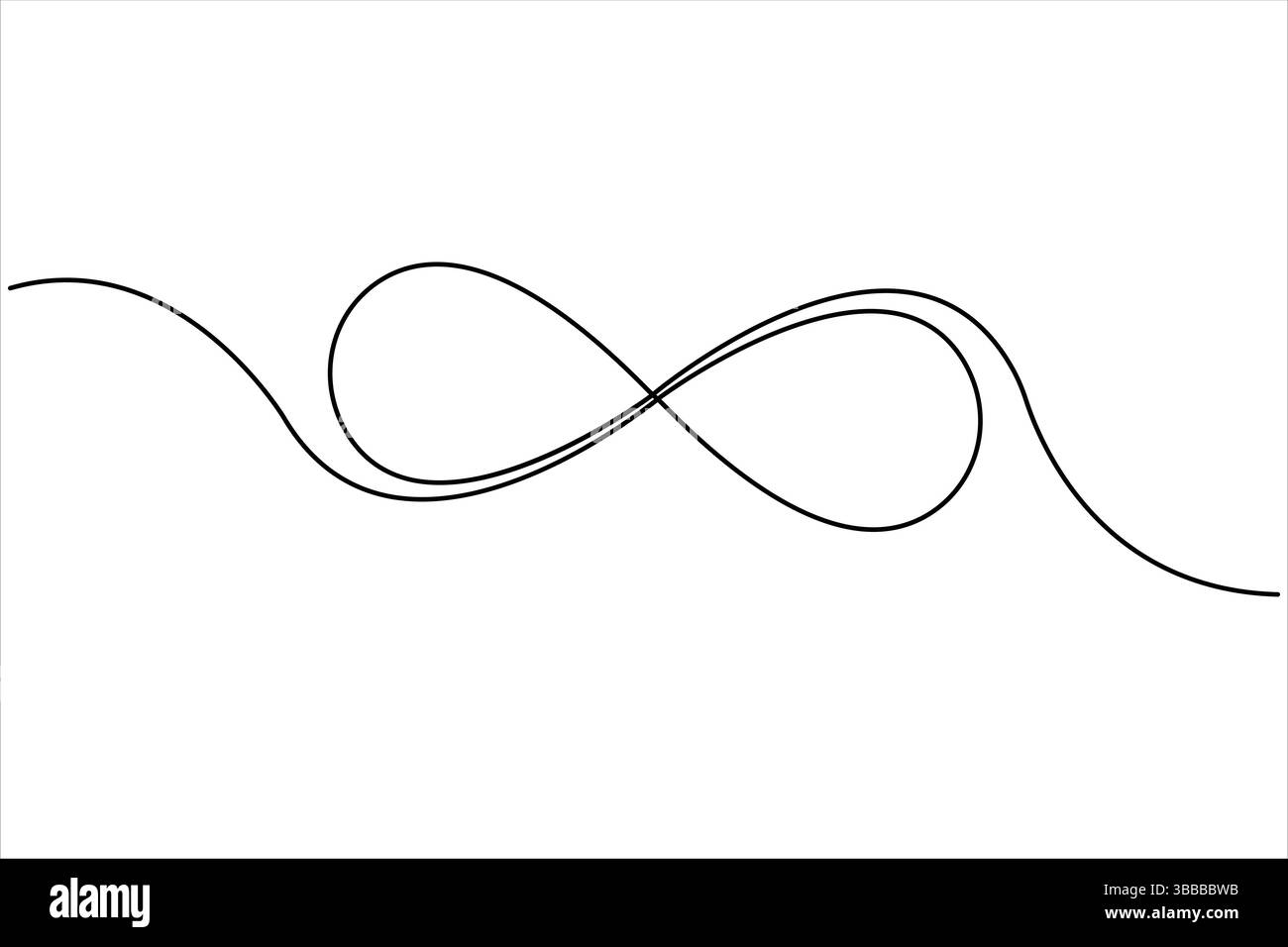 Infinity symbol single continuous line concept of unlimited eternity ...