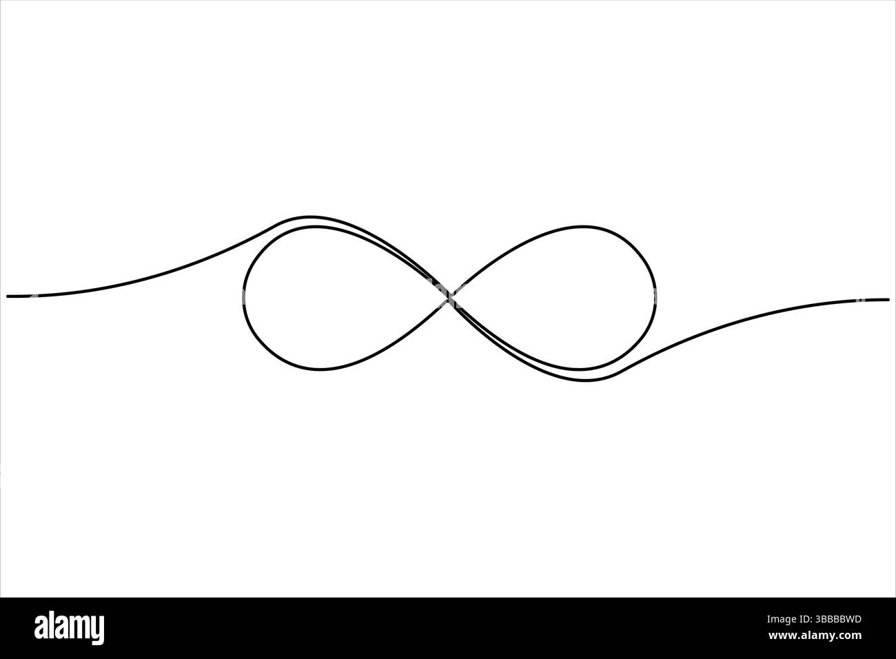 Infinity symbol single continuous line concept of unlimited eternity ...