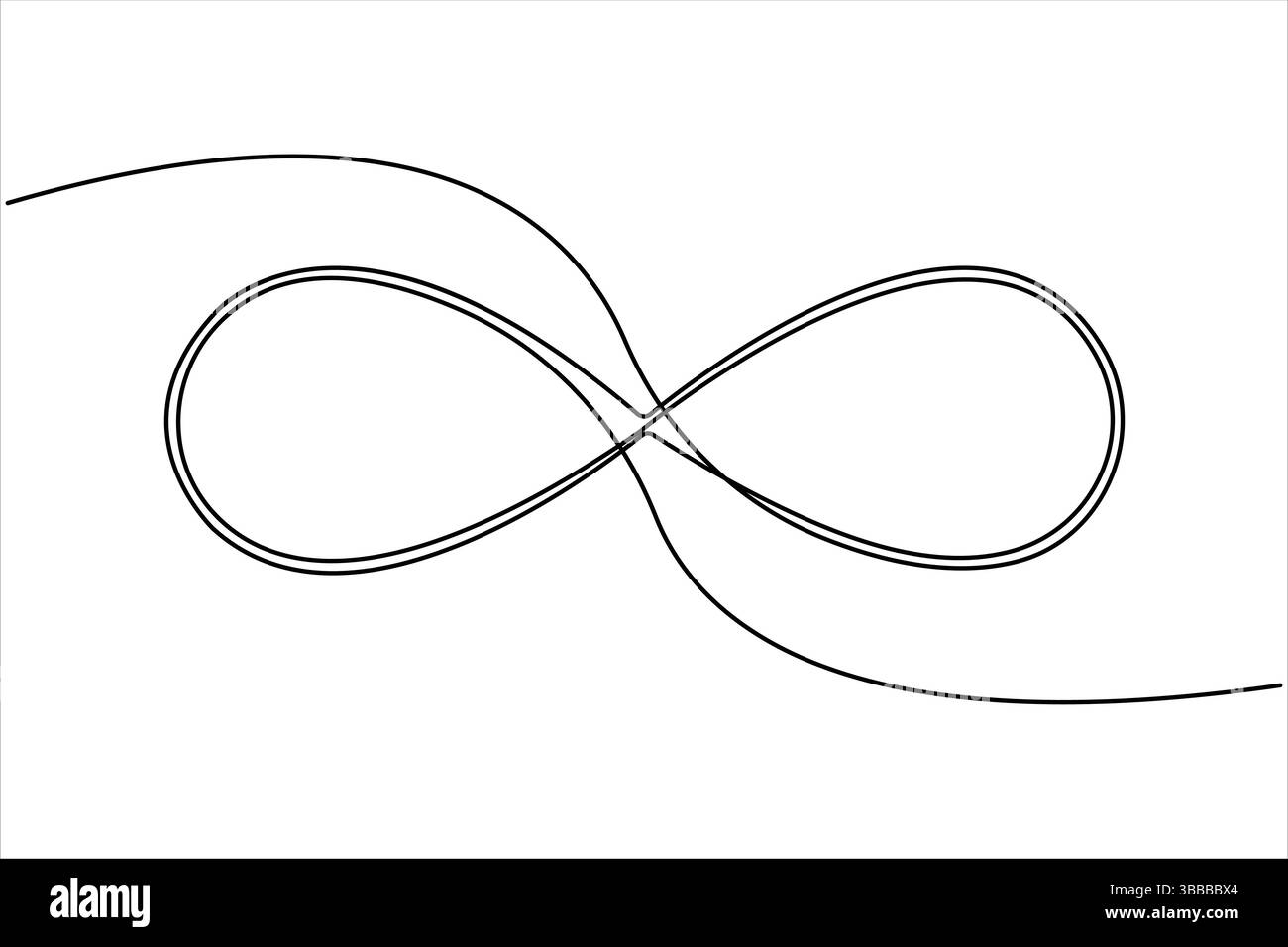 Infinity symbol single continuous line concept of unlimited eternity ...