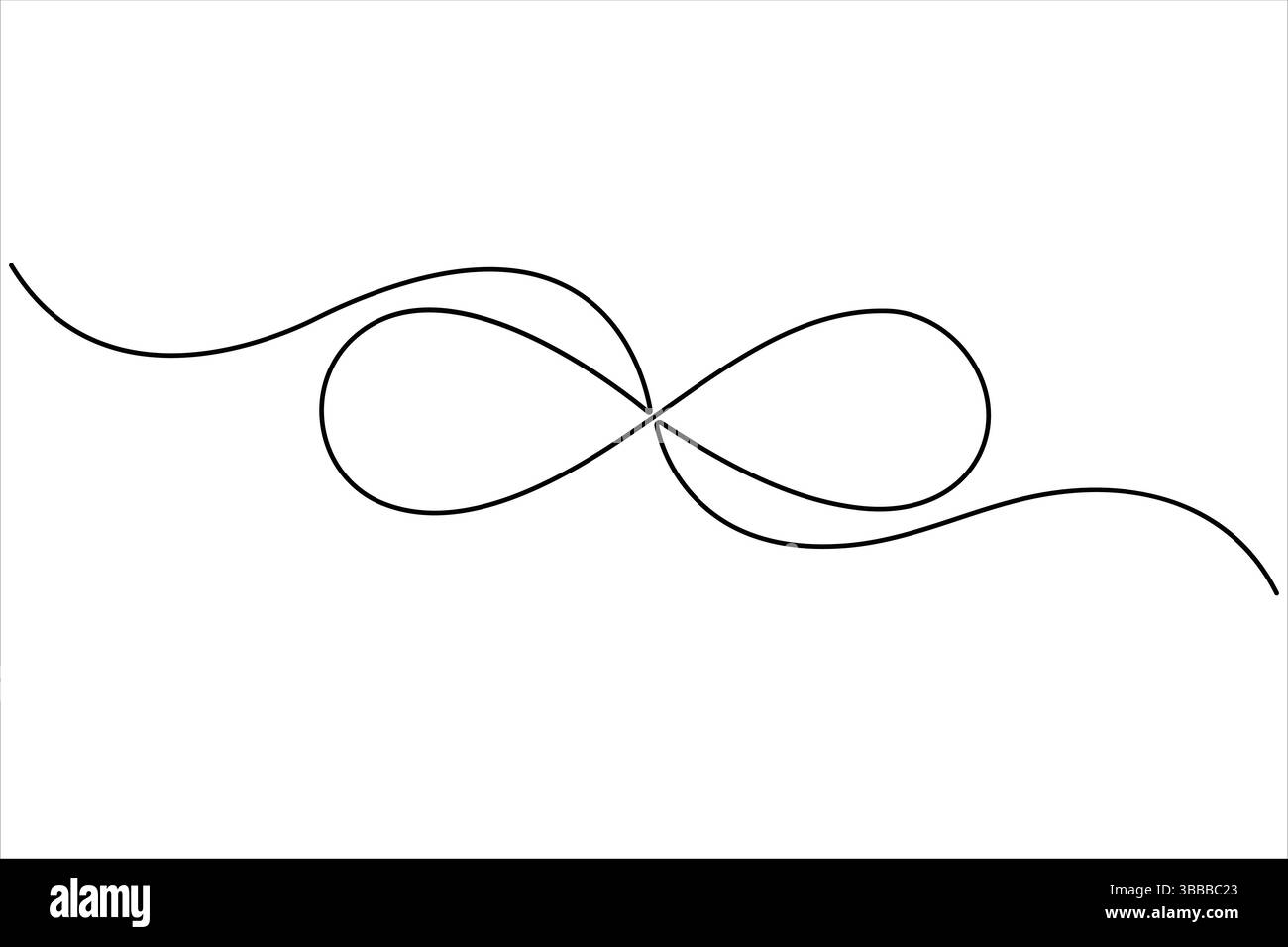 Infinity symbol single continuous line concept of unlimited eternity ...