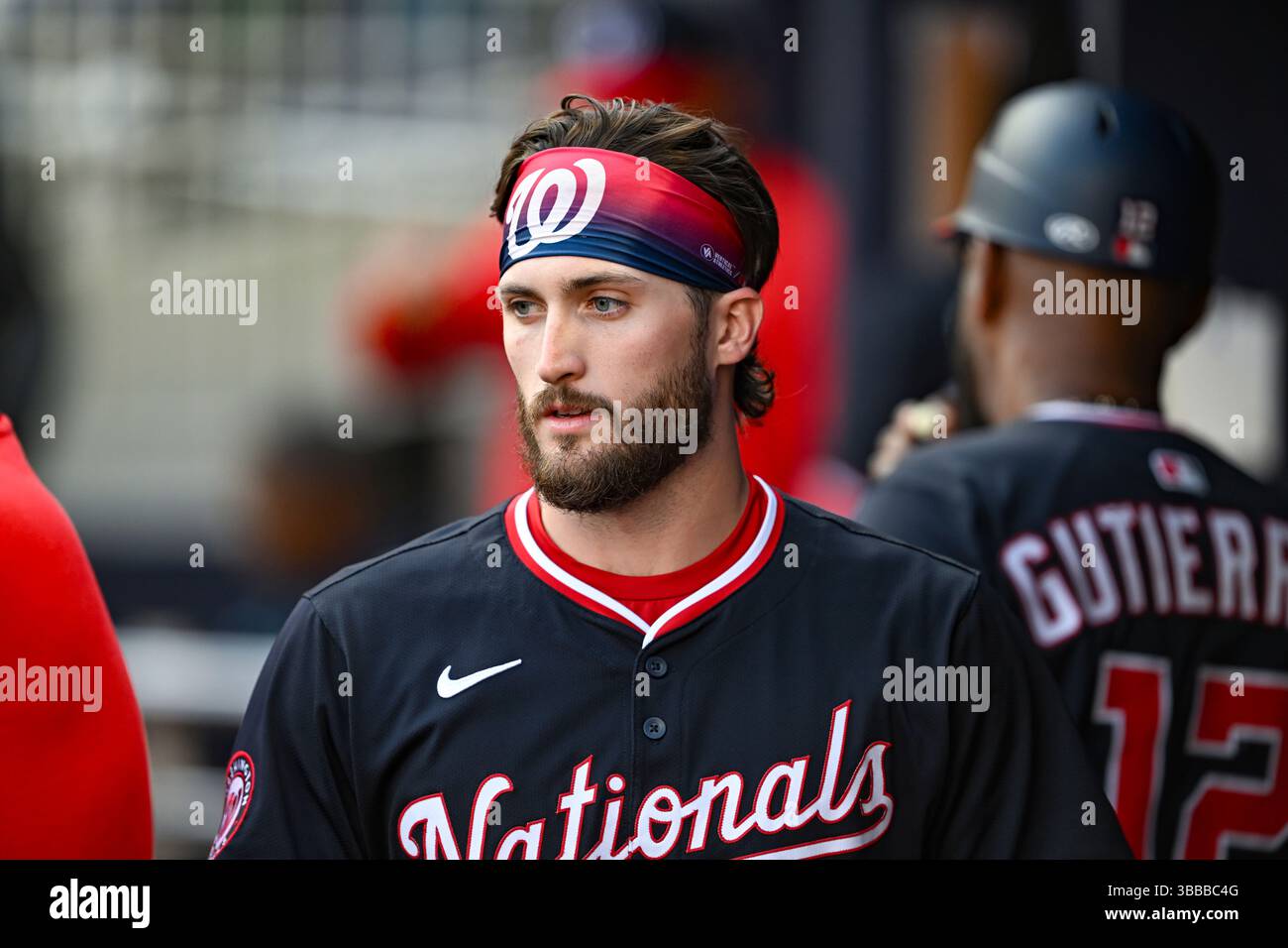 ATLANTA, GA – MAY 14: Washington right fielder Dylan Crews (3) in the ...