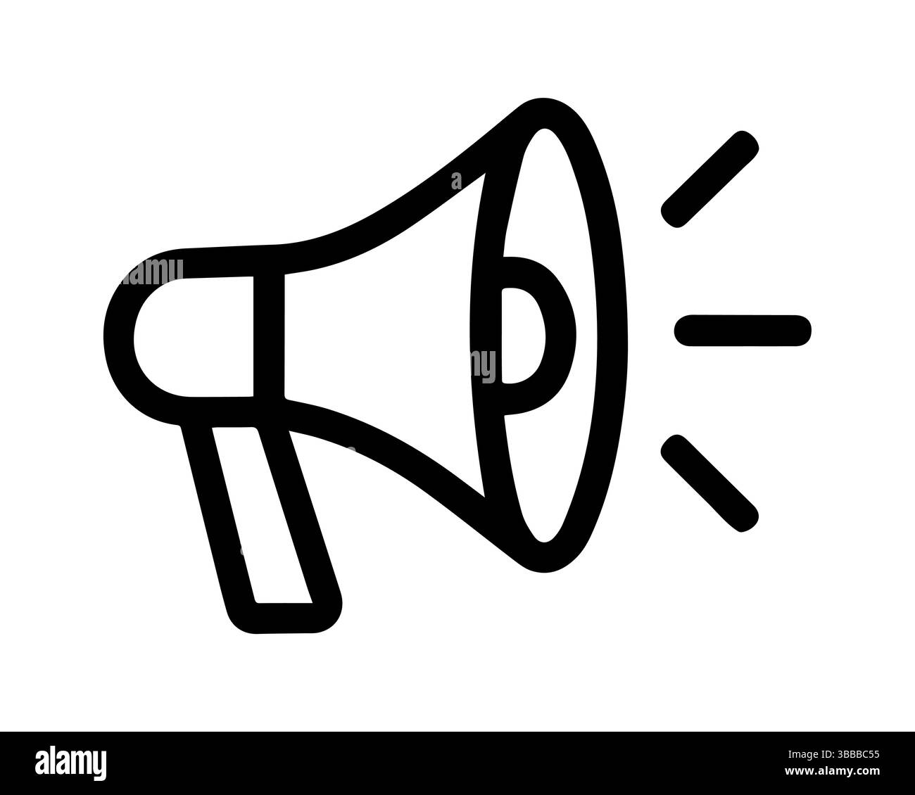 Megaphone news music flat style icon shape symbol. Voice sound speech ...