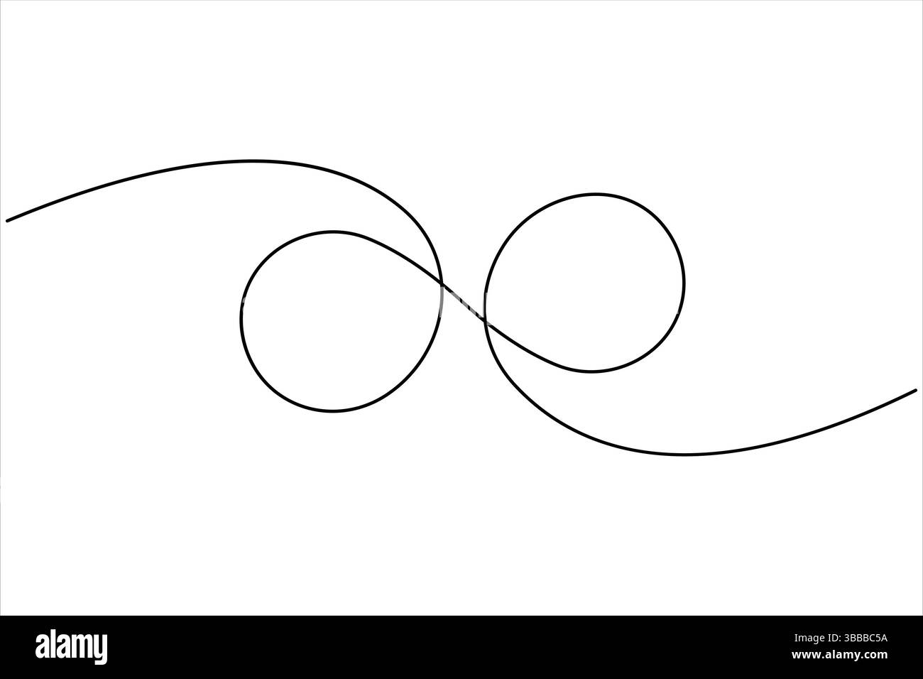 Infinity symbol single continuous line concept of unlimited eternity ...