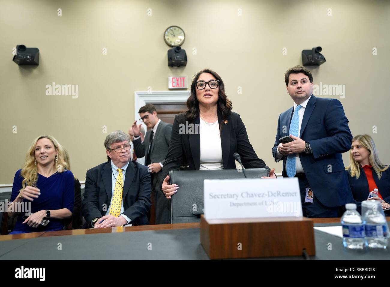 Secretary of Labor Lori Chavez-DeRemer arrives to testify before the ...