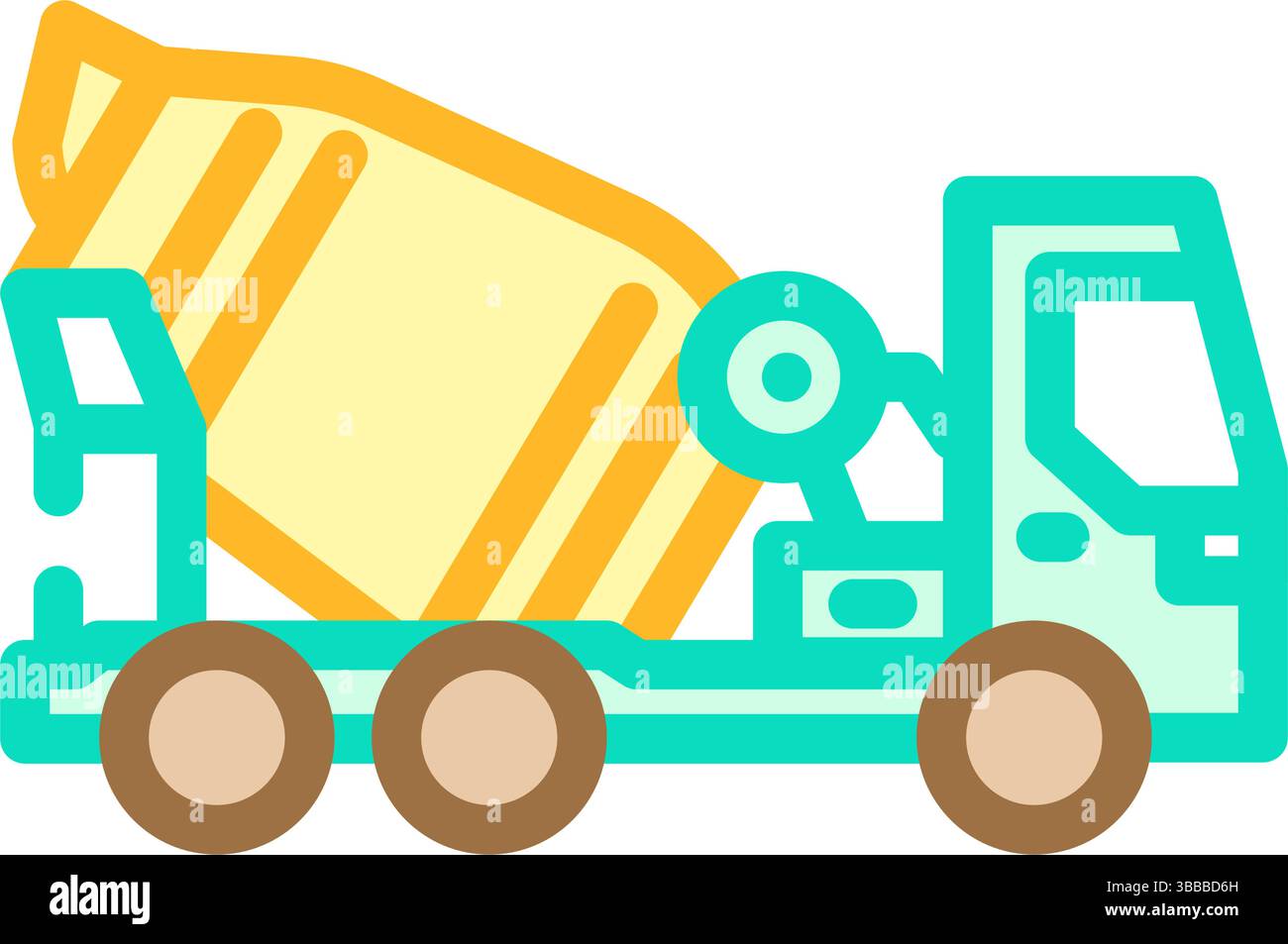 truck cement production color icon vector illustration Stock Vector ...