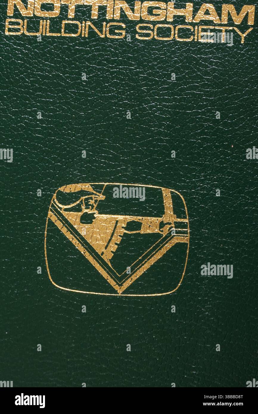 Old, 1980's era Nottingham Building Society bank pass books with green ...