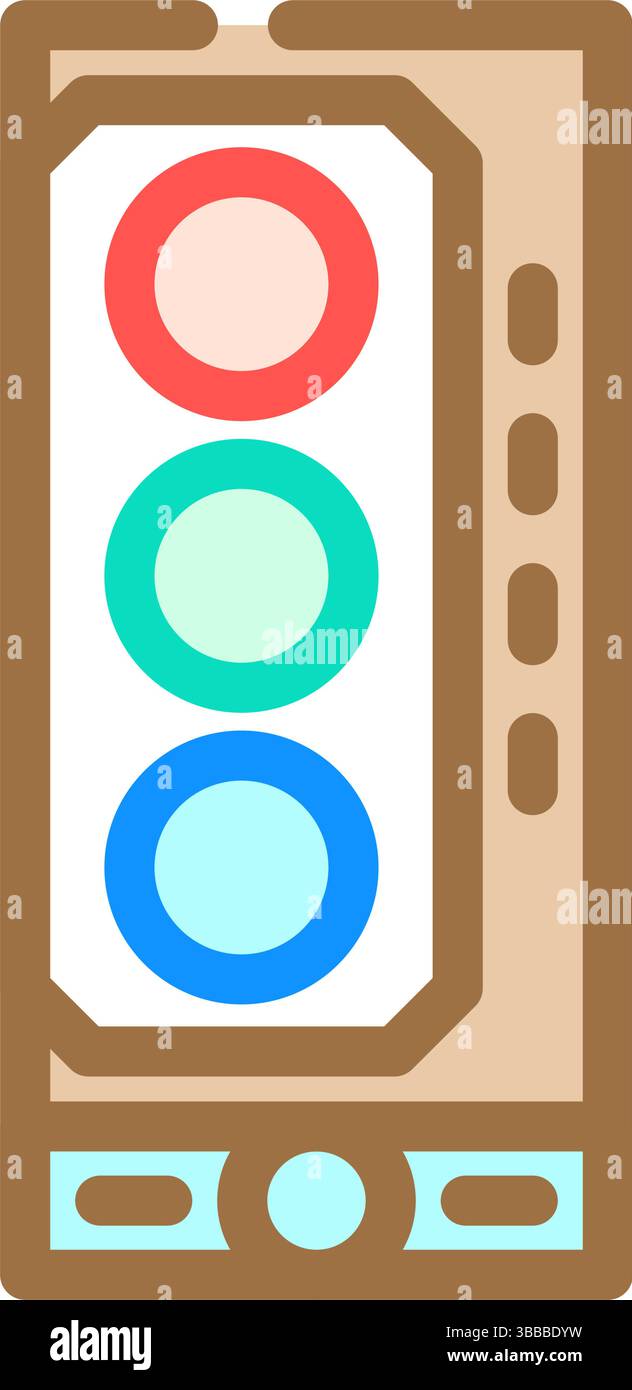 rgb tower gaming pc color icon vector illustration Stock Vector Image ...