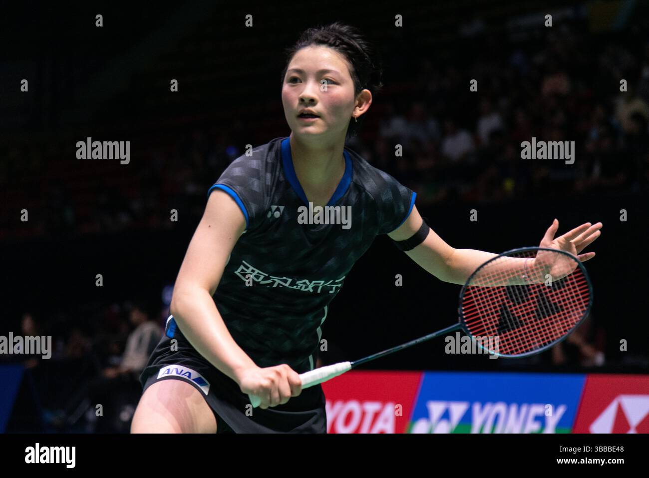 Bangkok, Thailand. 15th May, 2025. Tomoka Miyazaki of Japan plays against Tung Ciou-Tong of ...