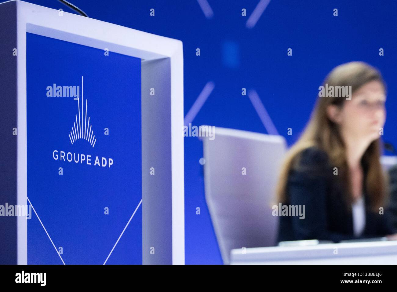 Paris, France. 15th May, 2025. Logo ADP (Aeroport De Paris) Group ...