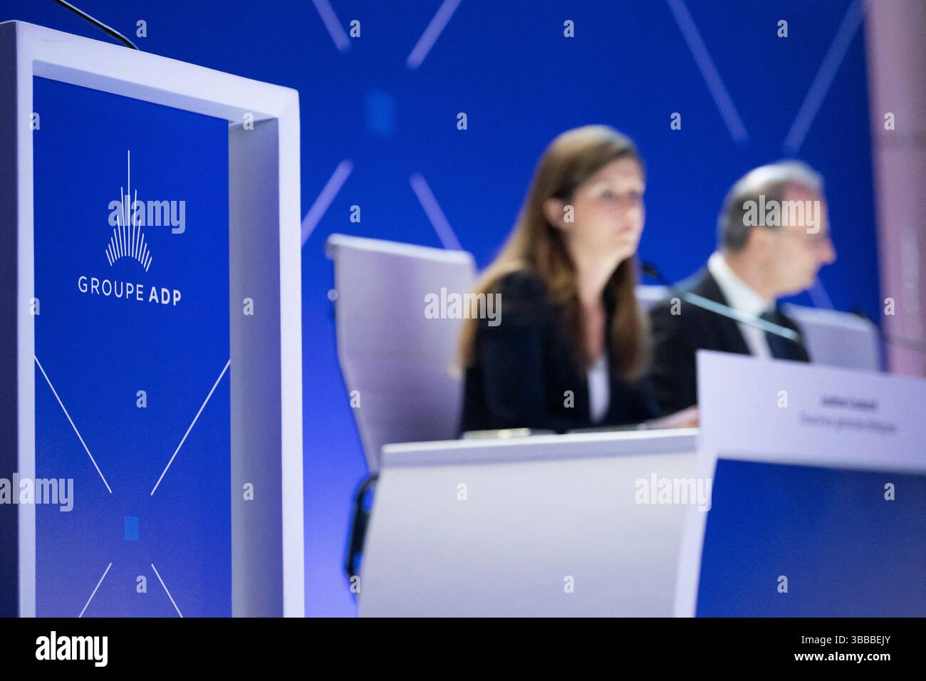 Paris, France. 15th May, 2025. Logo ADP (Aeroport De Paris) Group ...