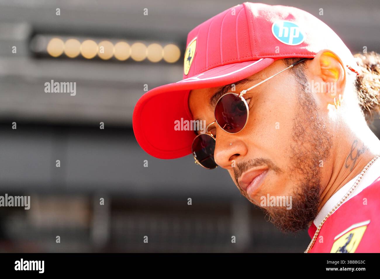 Ferrari's Lewis Hamilton at the Autodromo Internazionale Enzo e Dino ...