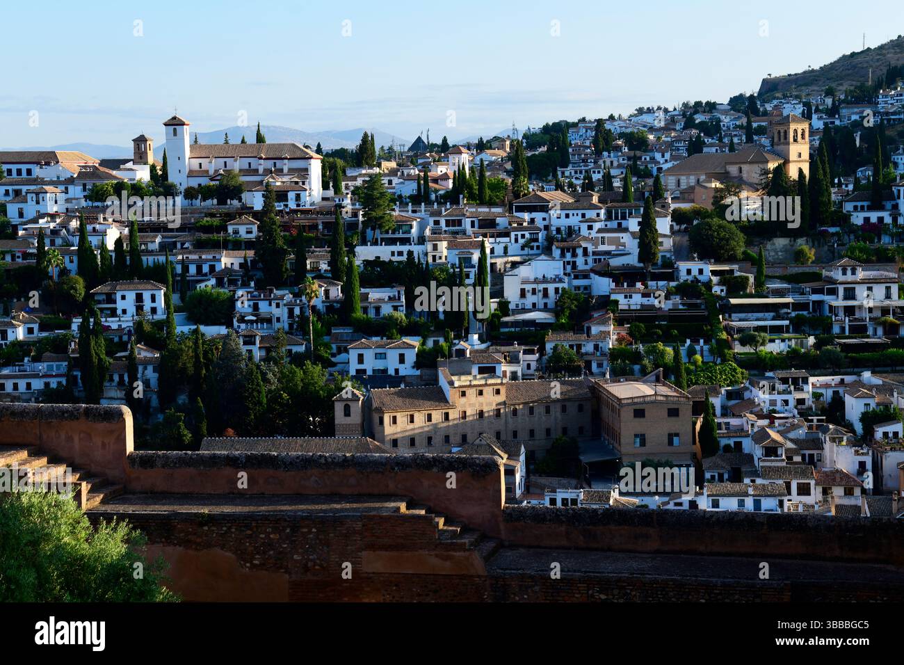 Elevated view accross the city of Granada in Andalusia,Spain Stock ...